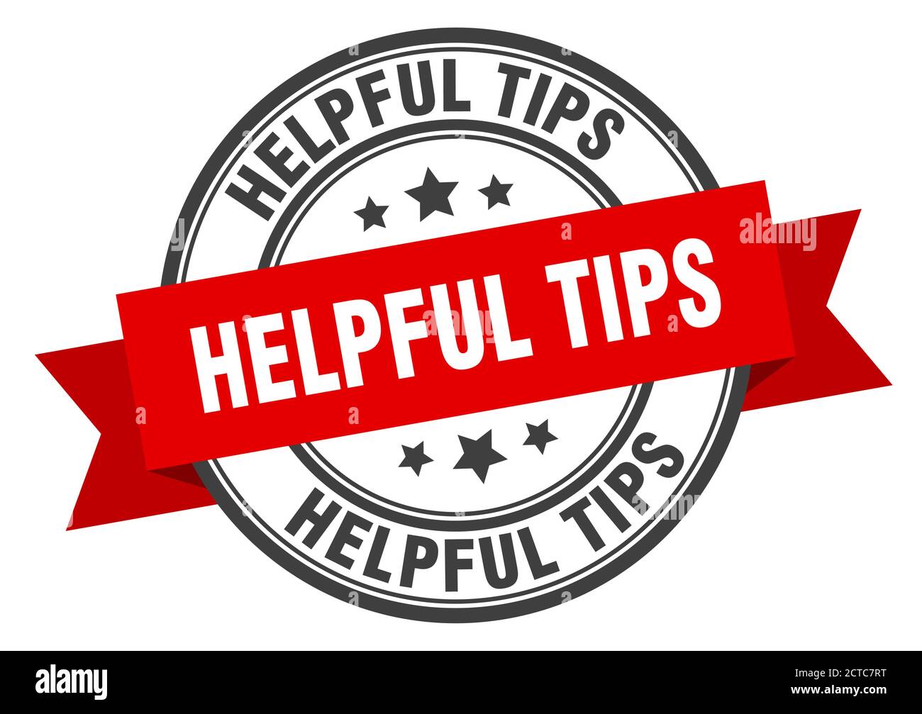 helpful tips label sign. round stamp. ribbon. band Stock Vector Image ...