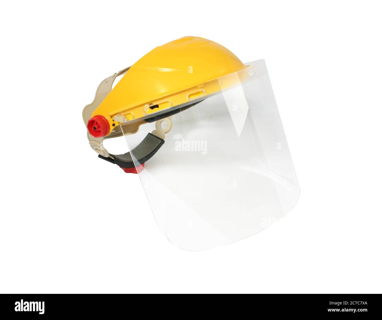 Protective face shield isolated on white background Stock Photo - Alamy