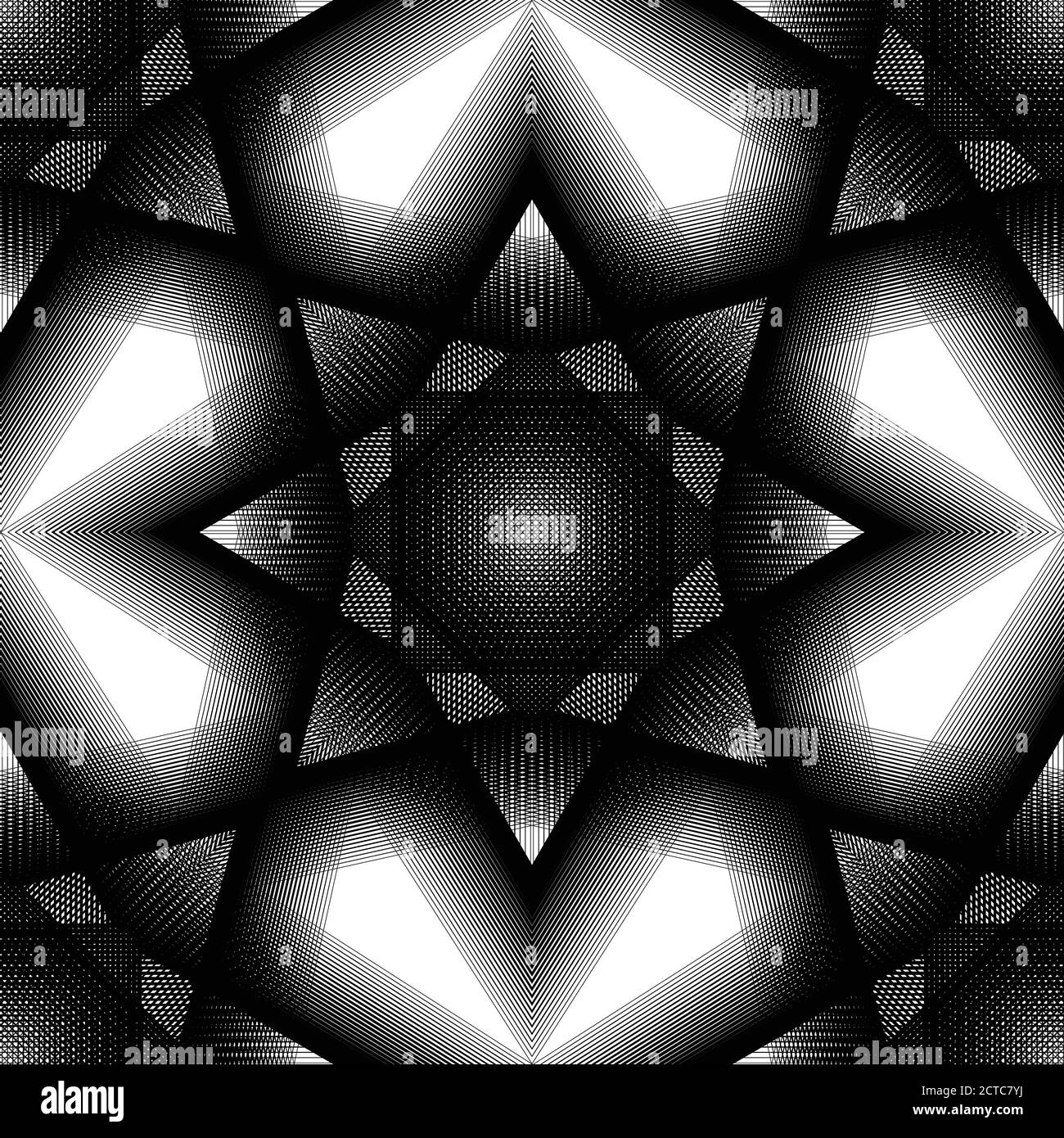 Seamless pattern of abstract balck and white element of lines and ...