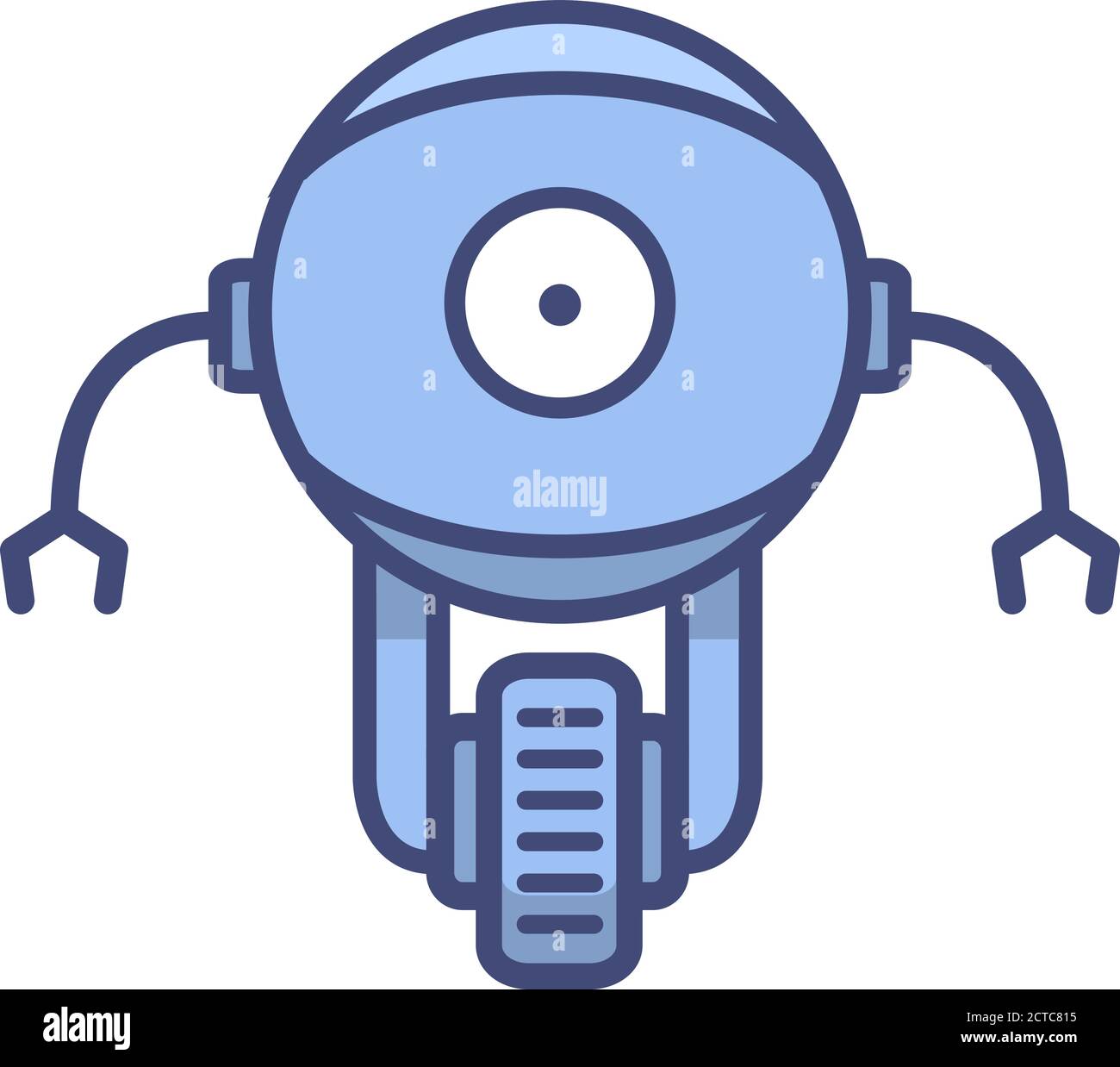Robot in cartoon style.Virtual assistant on the website or a mobile ...