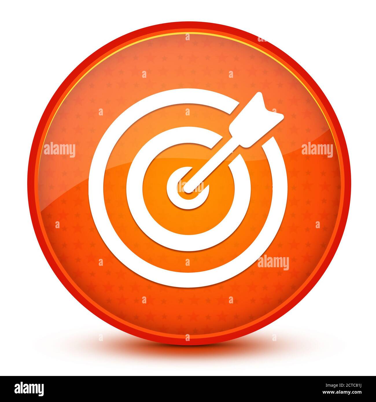 Target arrow aesthetic glossy blue round button abstract illustration ...