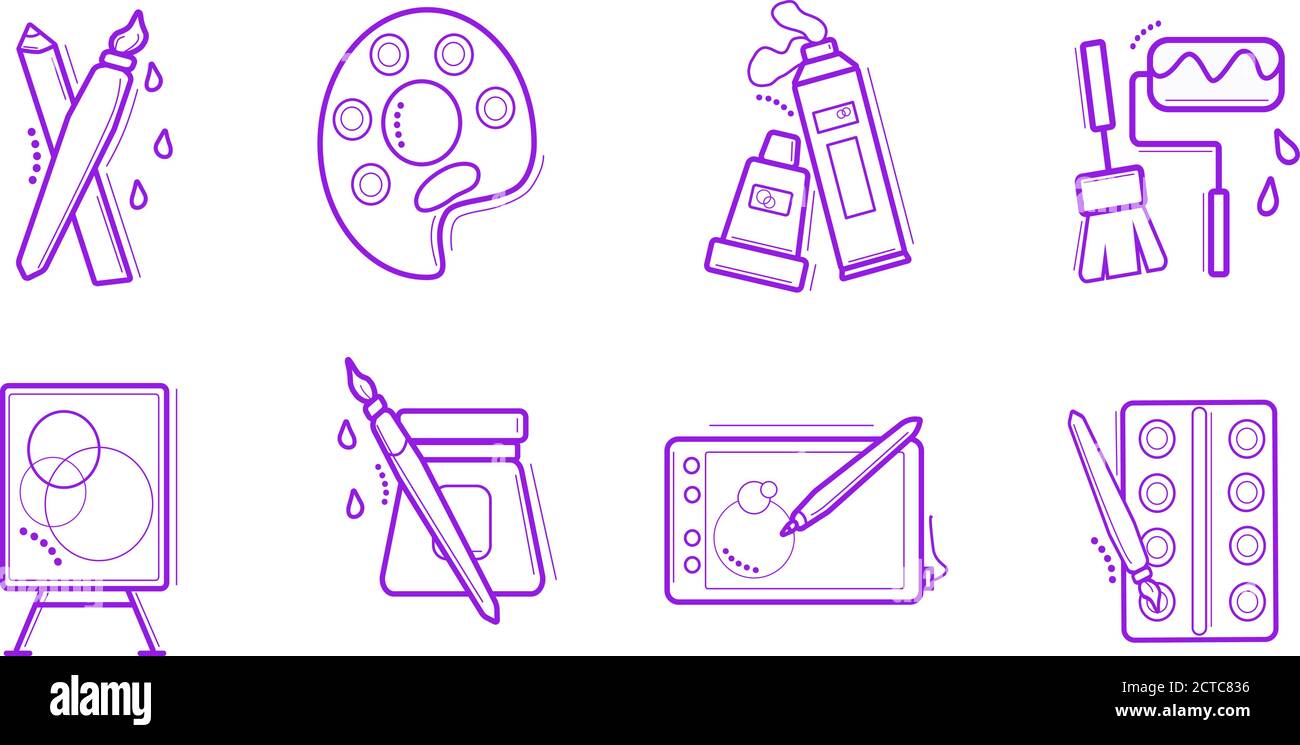 Graphics tools icons set - simple series. It is set of icons Stock ...