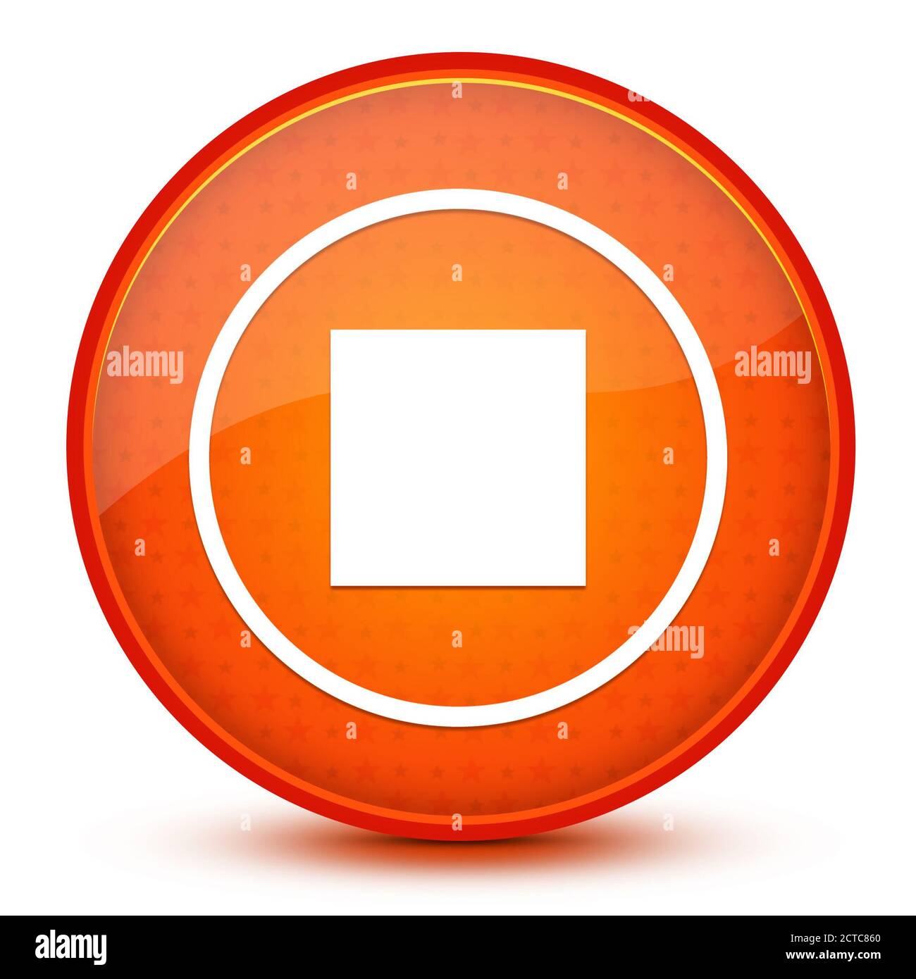 Stop aesthetic glossy blue round button abstract illustration Stock ...