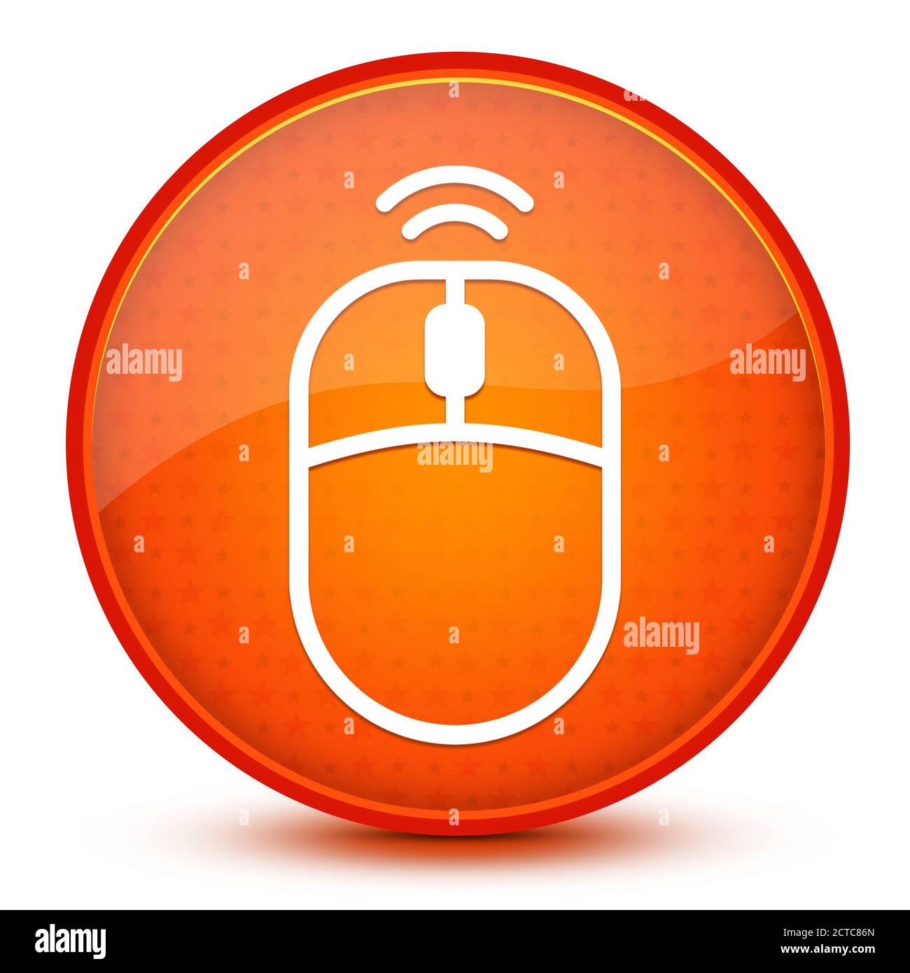 Wireless mouse aesthetic glossy orange round button abstract ...