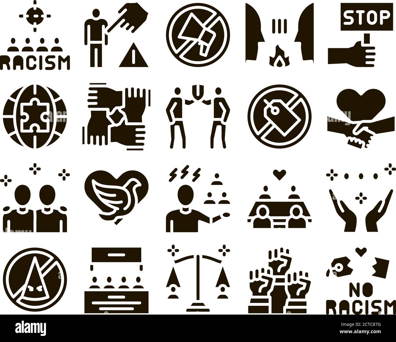 Racism acceptance Stock Vector Images - Alamy