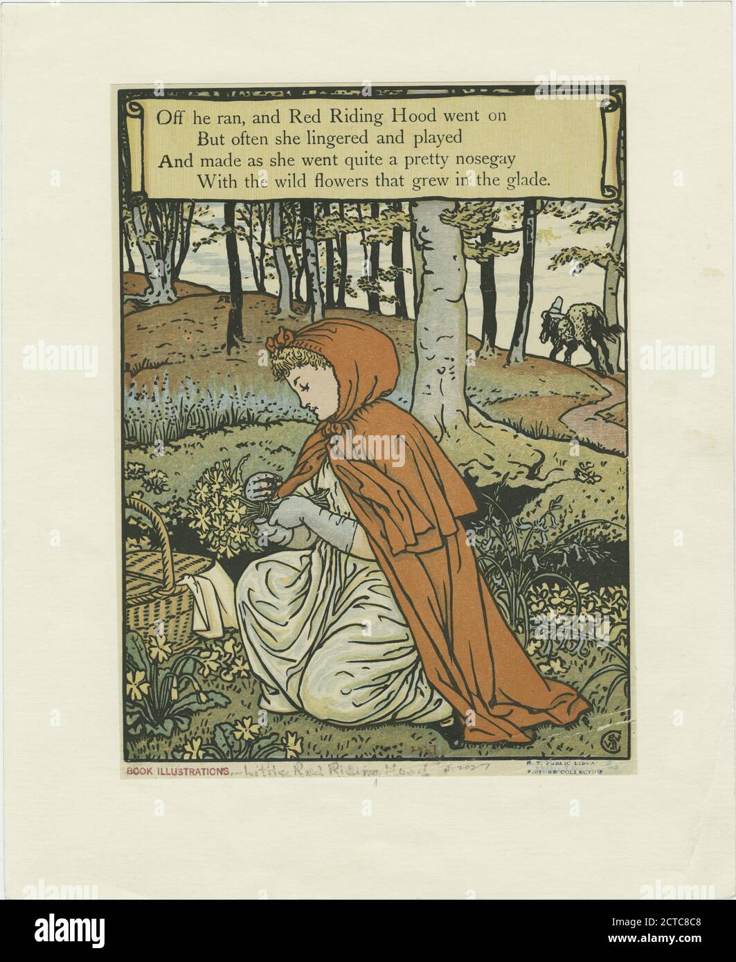 Little red riding hood picking flowers hi-res stock photography and ...