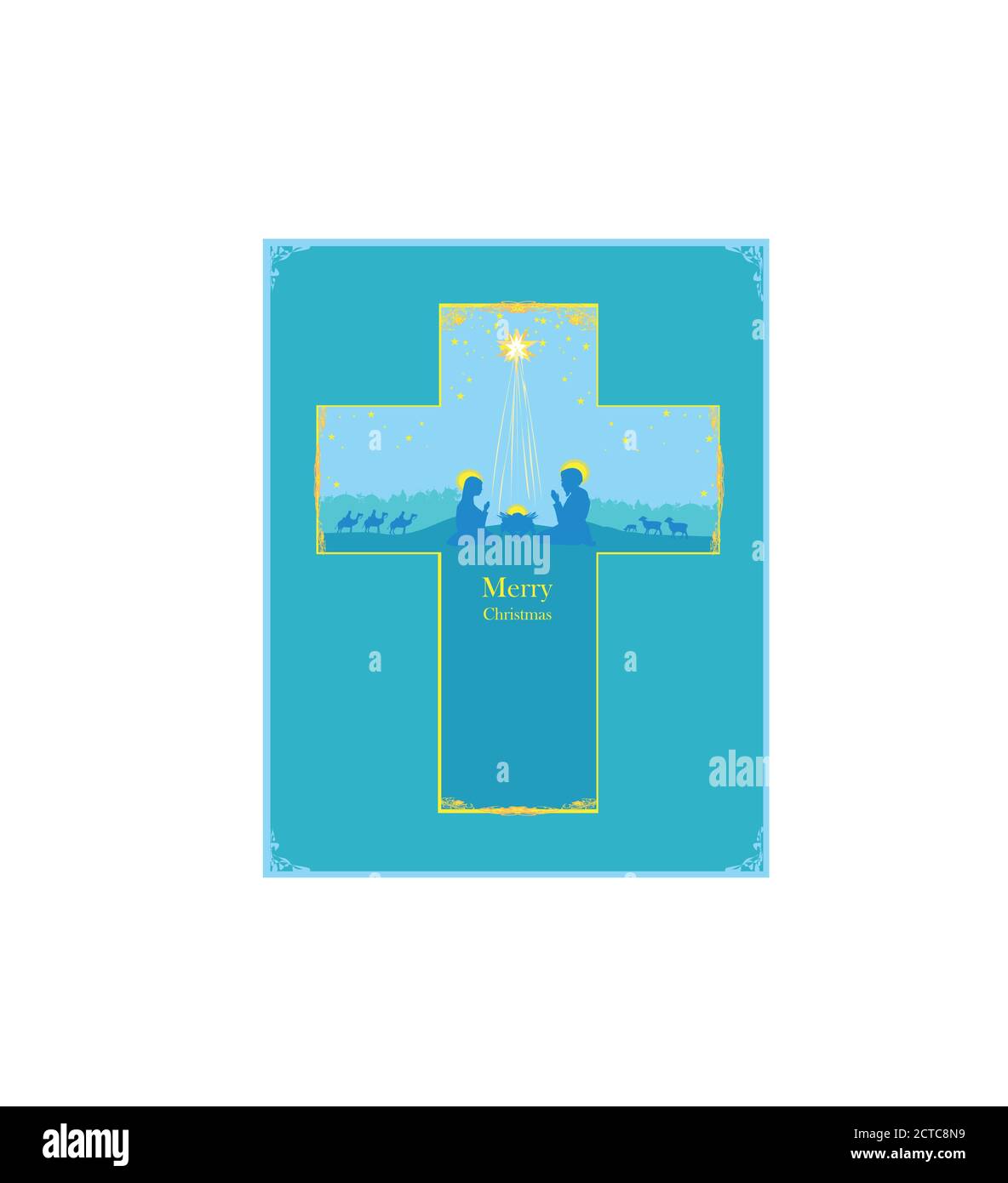 Birth of Jesus in Bethlehem - abstract card Stock Vector Image & Art ...