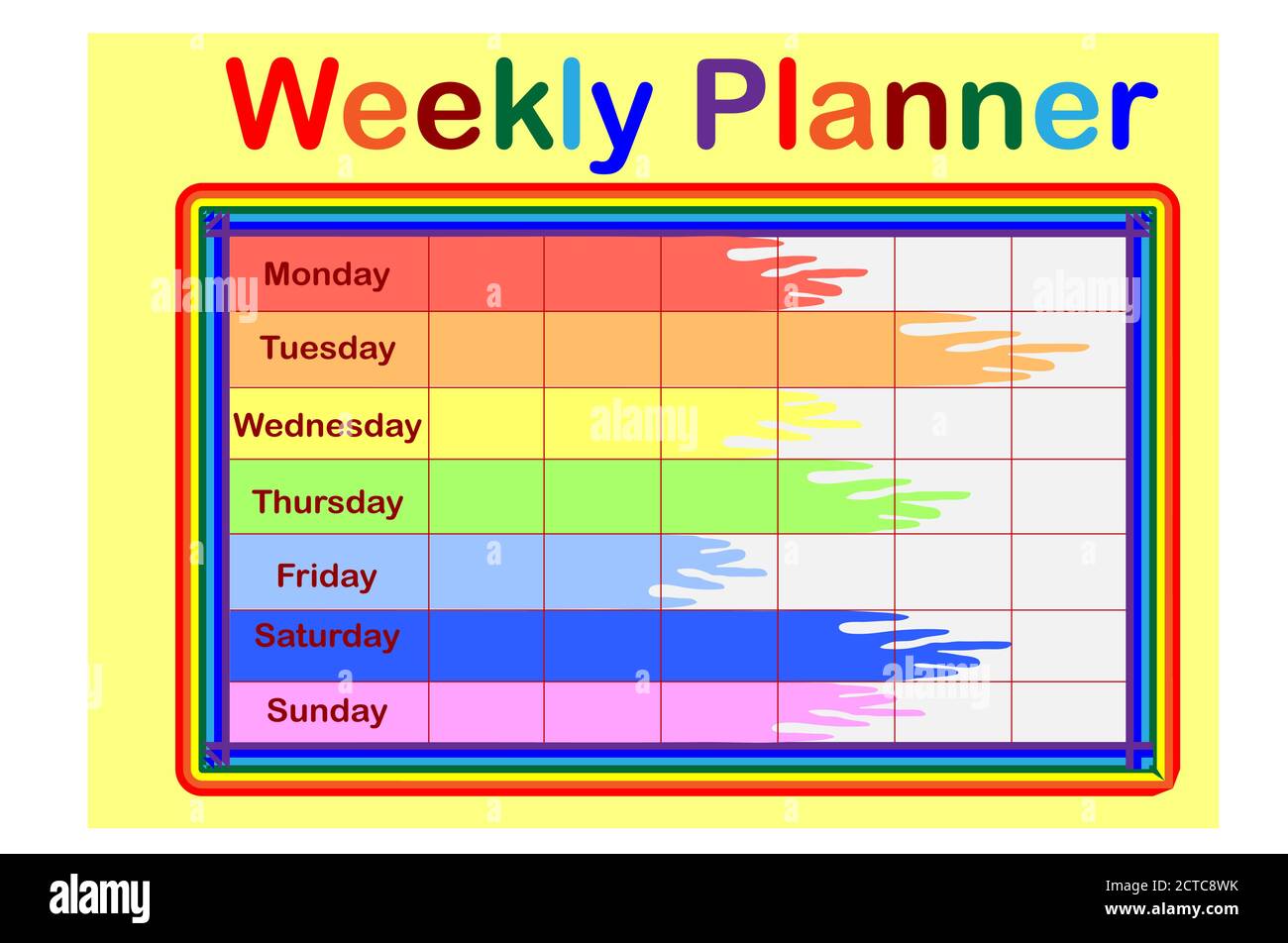 School timetable Cut Out Stock Images & Pictures - Alamy