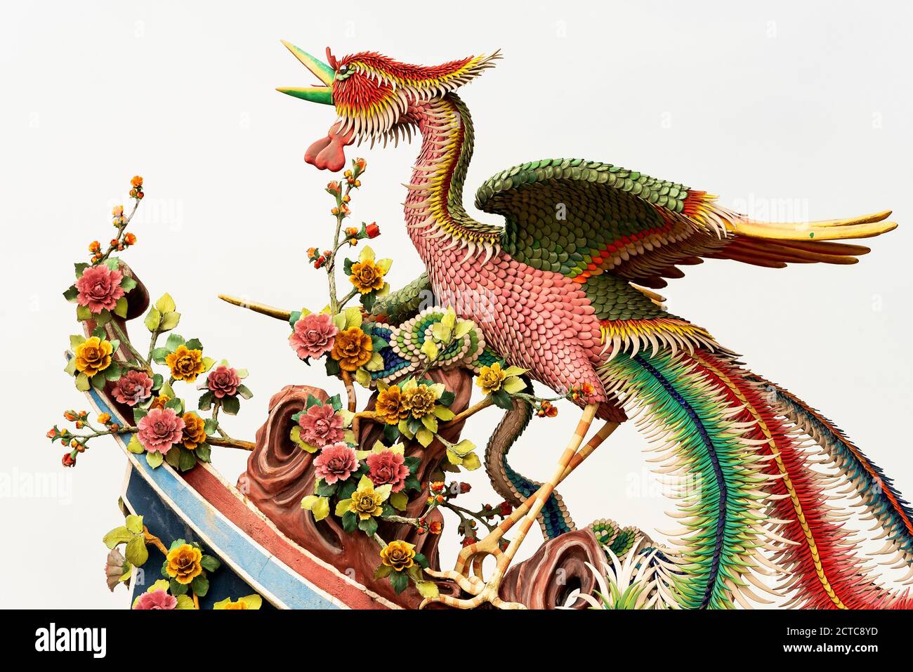 Colorful Chinese bird in Thean Hou Temple in Kuala Lumpur, Malaysia ...