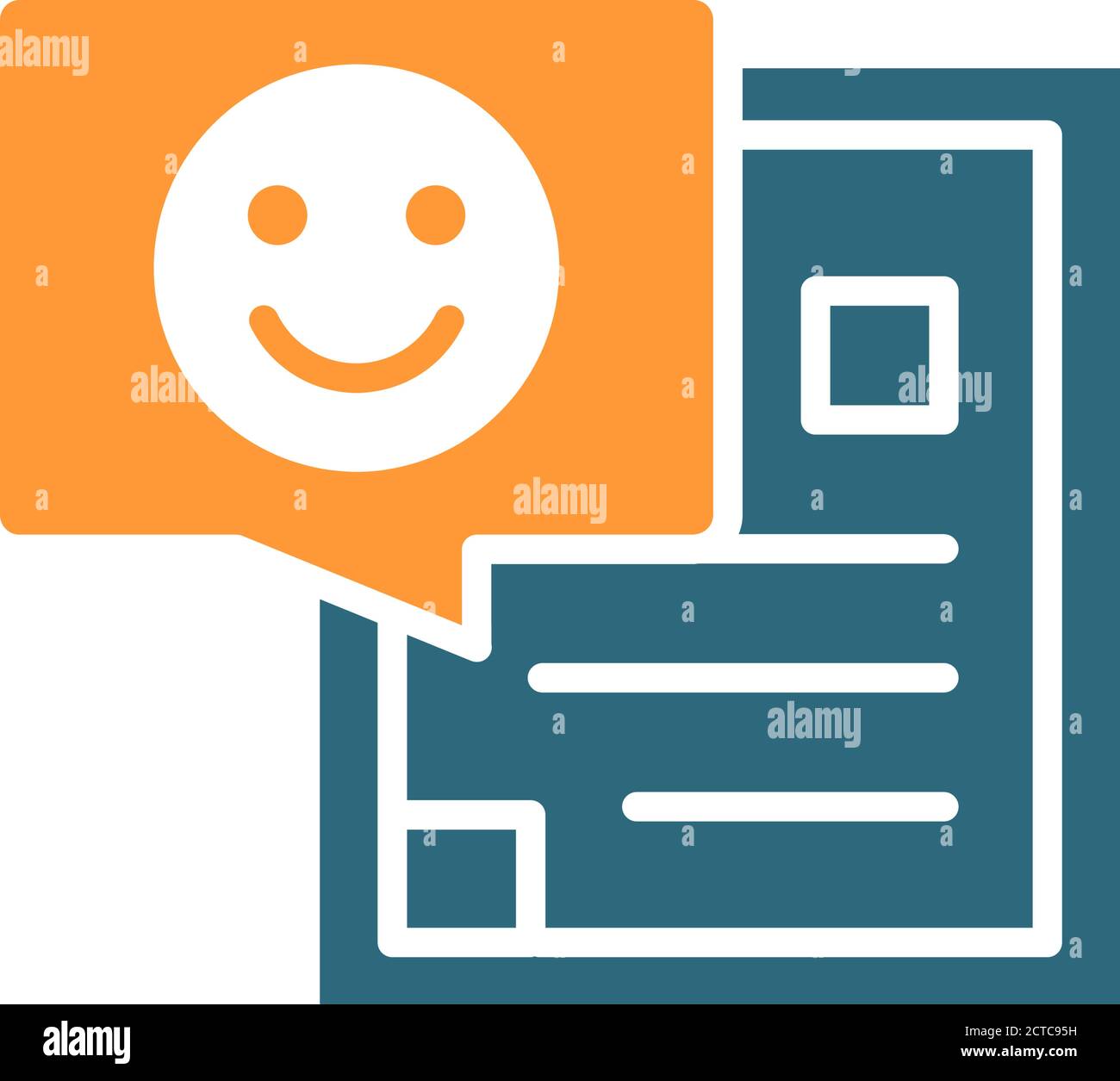 Document with happy face colored icon. Profile for charity, positive ...