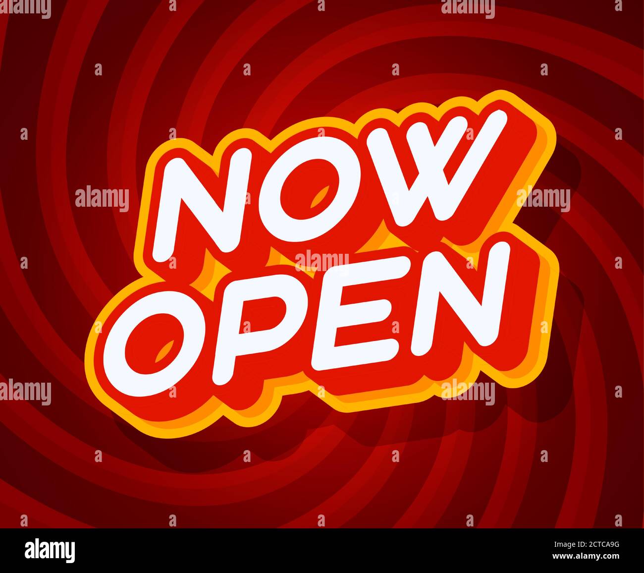 Now open text sticker colorful hi-res stock photography and images - Alamy