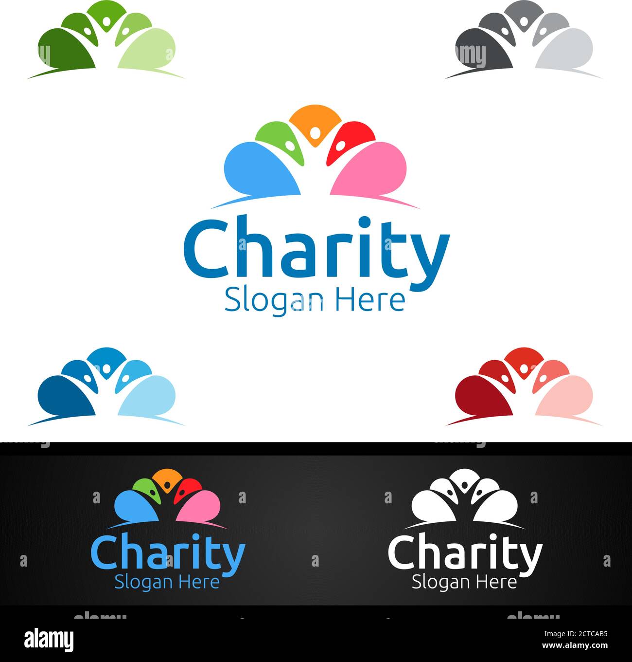 Cloud Helping Hand Charity Foundation Creative Logo for Voluntary ...
