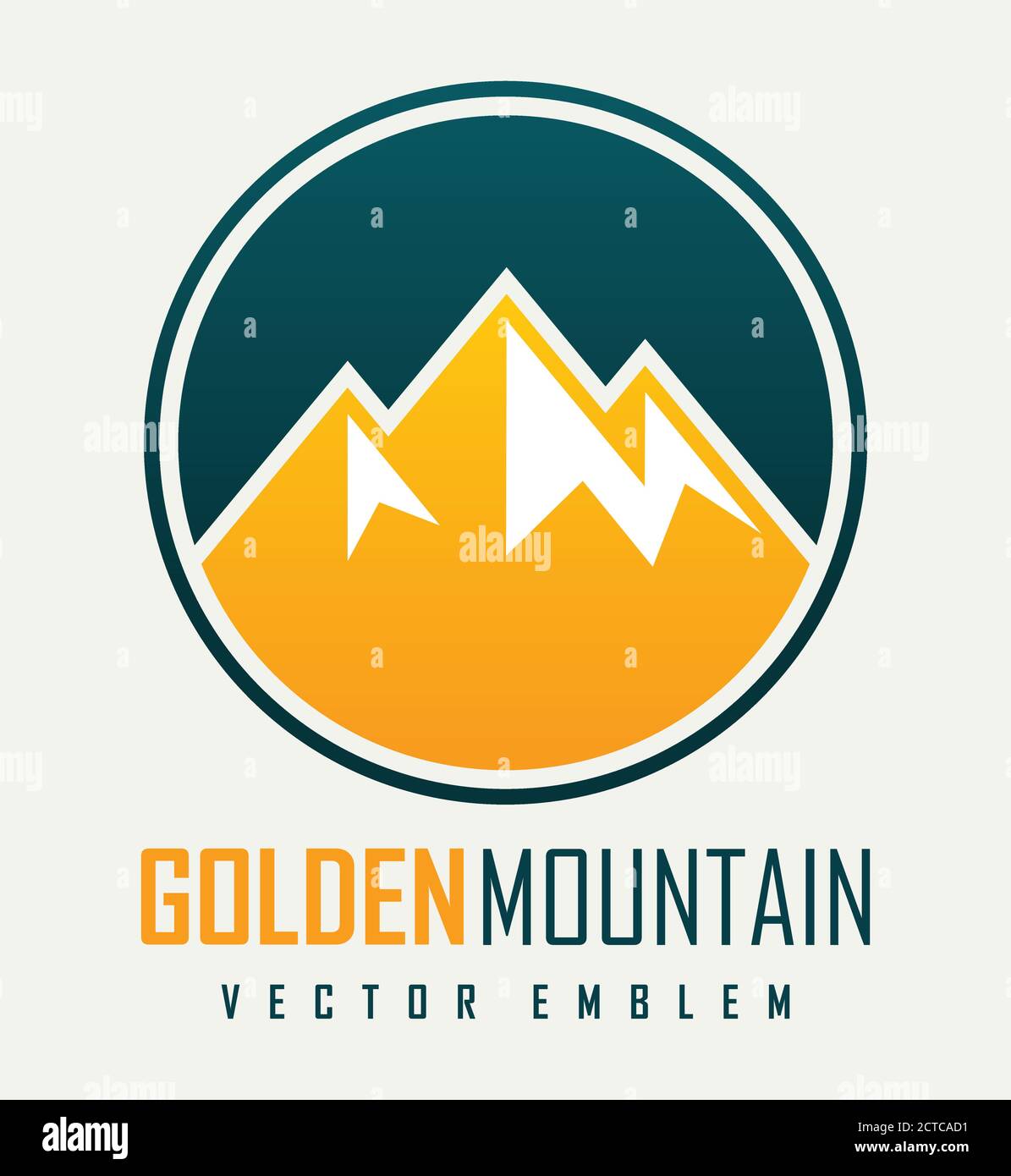 Vector Mountains Emblem logo Stock Vector Image & Art - Alamy