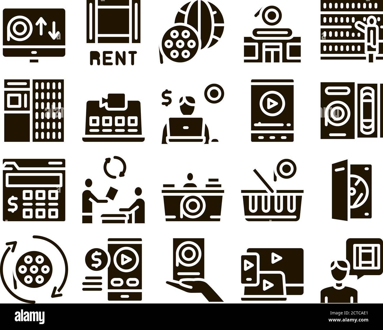 Movies rental Stock Vector Images - Alamy