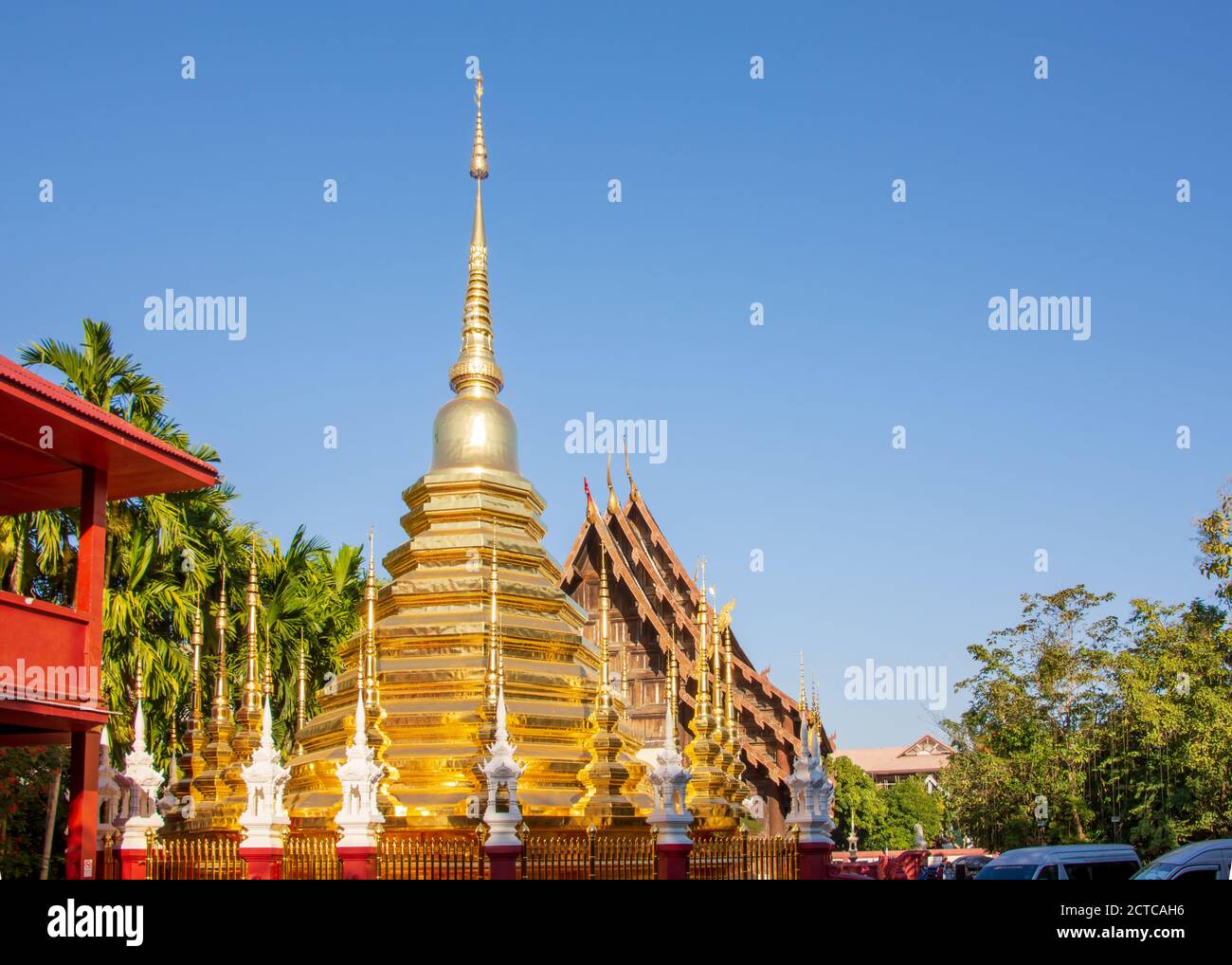 A view of Wat Phan Tao, a buddhist temple in Chiang Mai, Thailand Stock Photo - Alamy