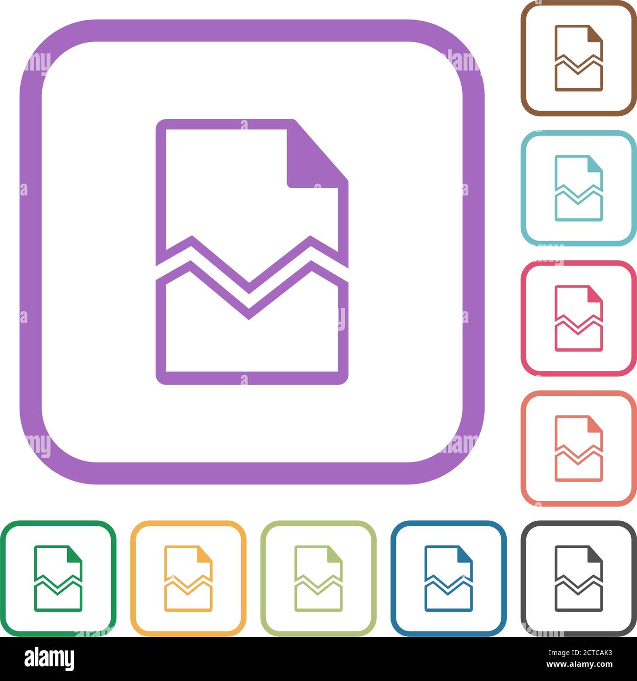 Broken page simple icons in color rounded square frames on white background Stock Vector Image ...