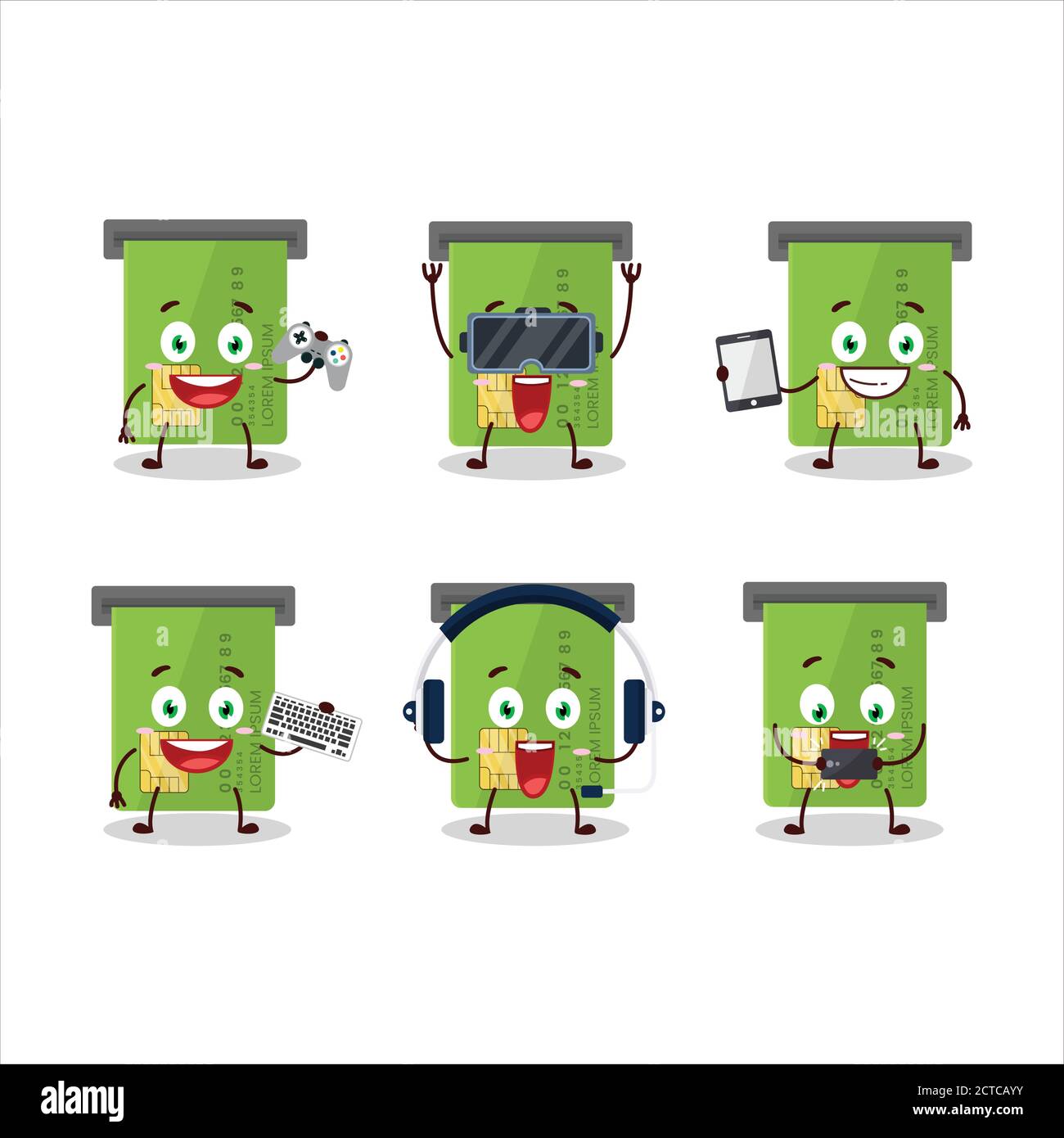 Customer entering Stock Vector Images - Alamy