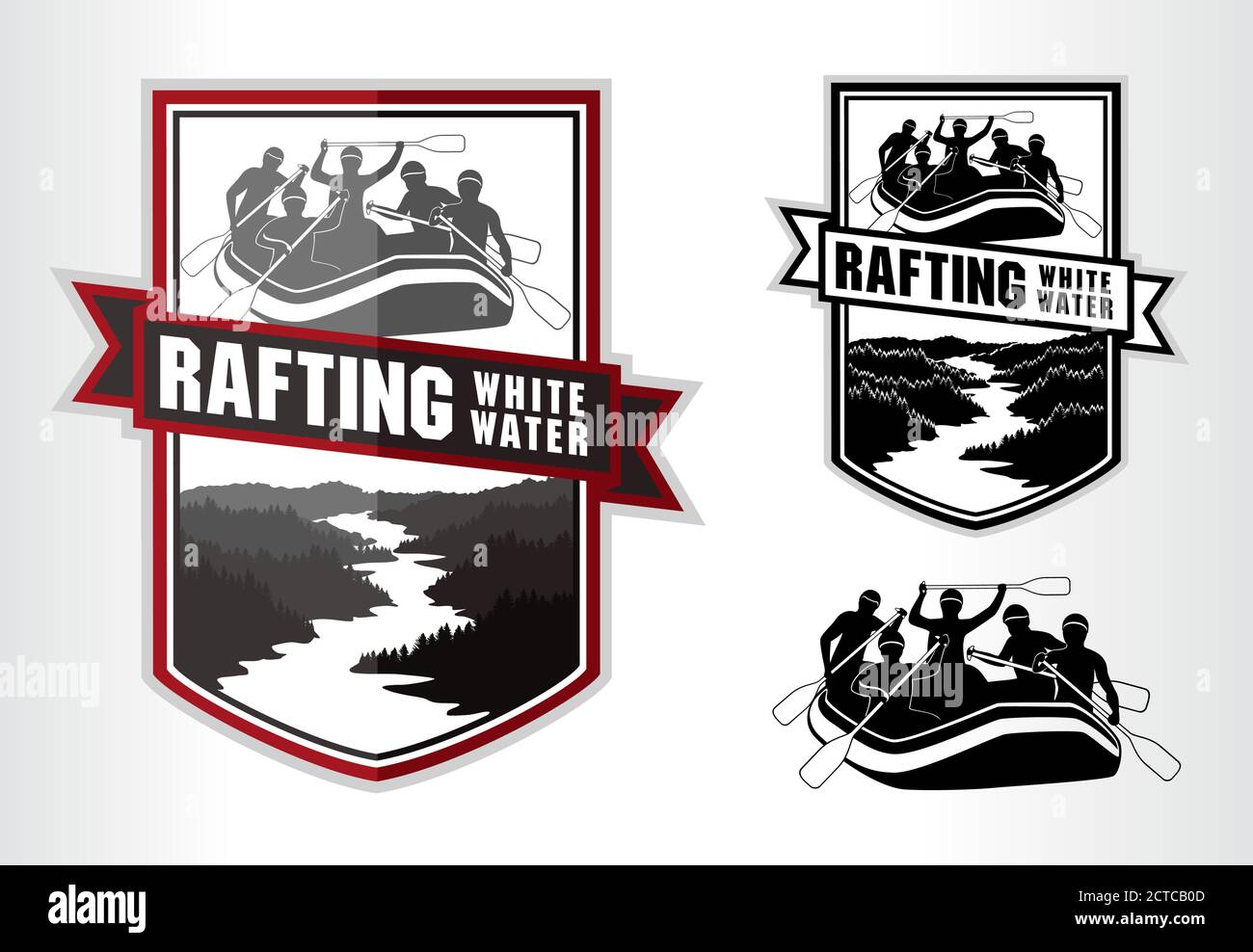 vector rafting emblem logo label Stock Vector Image & Art - Alamy