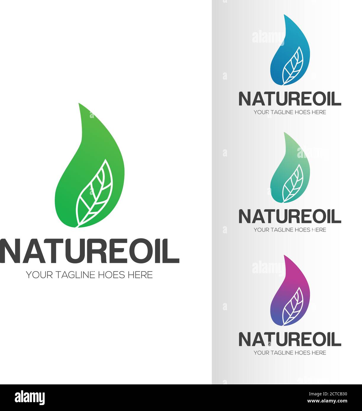 Nature oil logo template leaf green vector Stock Vector Image & Art - Alamy