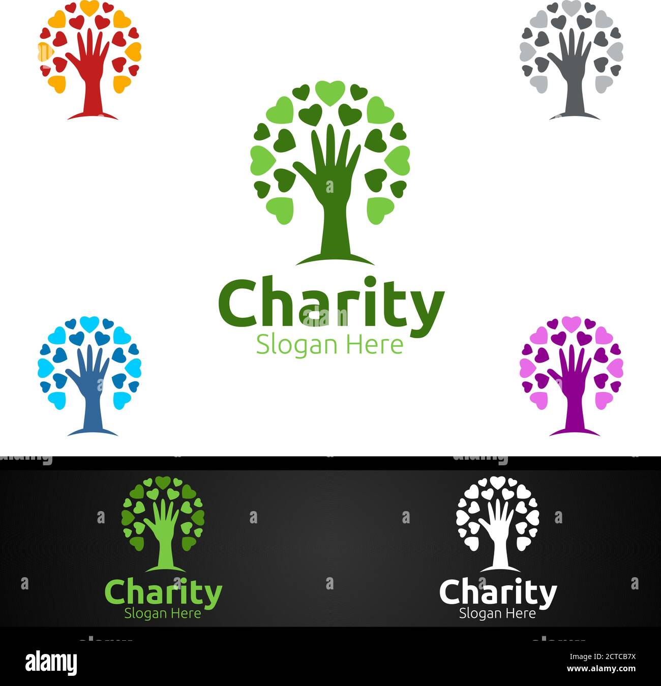 Helping Hand Charity Foundation Creative Logo for Voluntary Church or ...