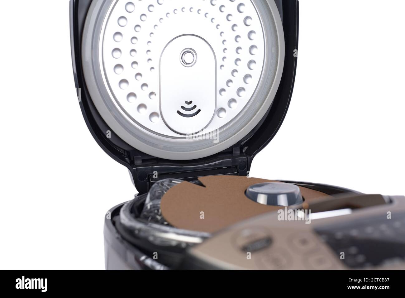 Automatic modern multicooker isolated on white background. Household ...