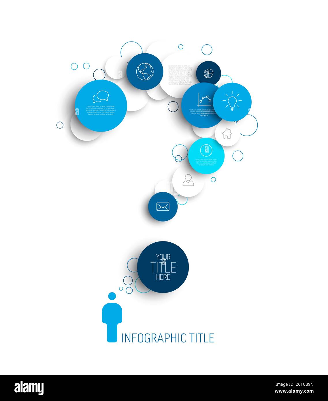Light Vector abstract circles illustration / infographic template with ...