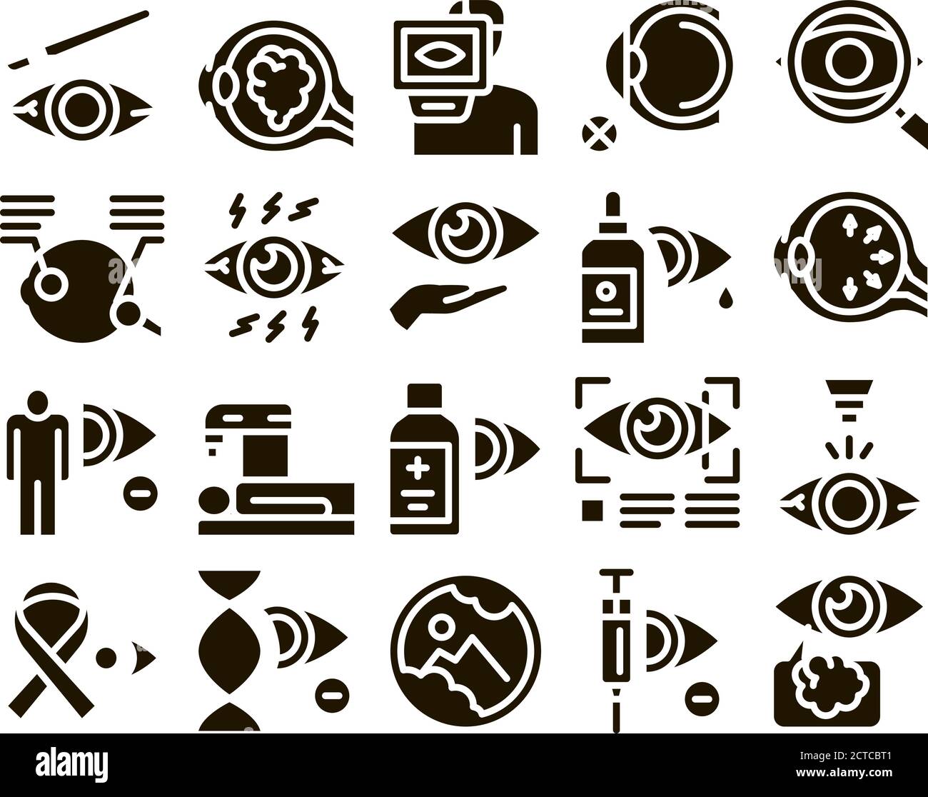 Isolated ophthalmology signs collection hi-res stock photography and ...