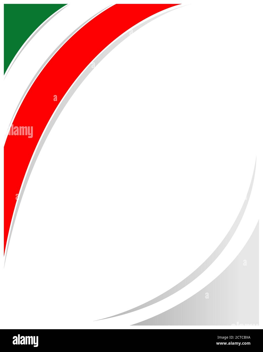 Italian flag corner frame background with empty space for your text ...