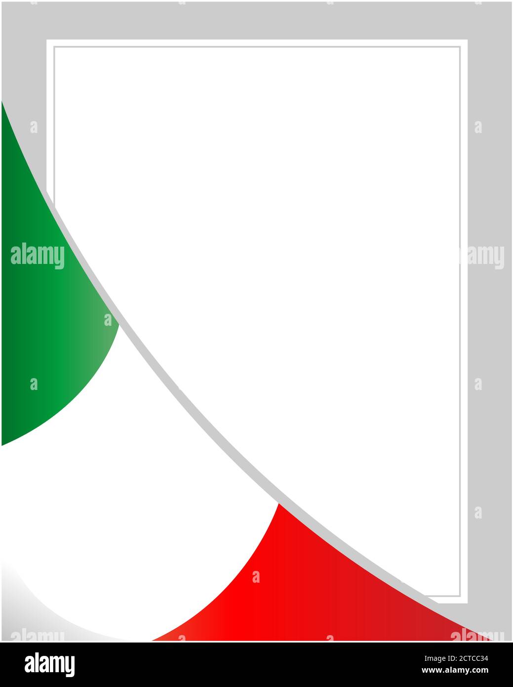 Italian flag corner frame background with empty space for your text ...