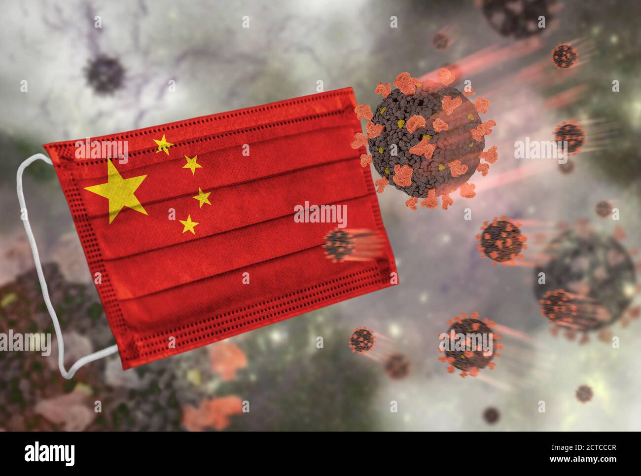 Covid mask china flag hi-res stock photography and images - Alamy
