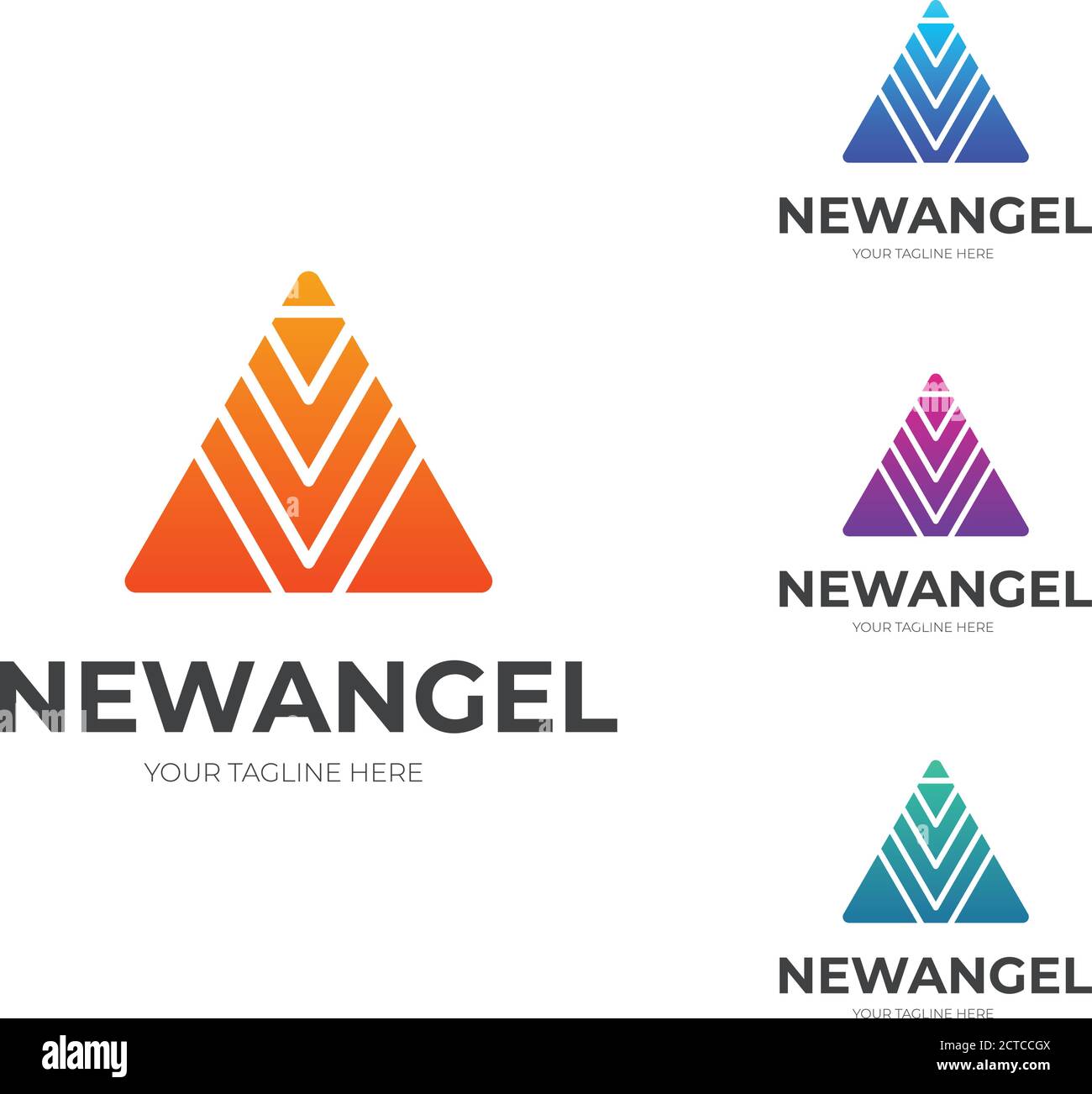 Dynamic Triangle Logo Design Template With Stripe for Your Company ...