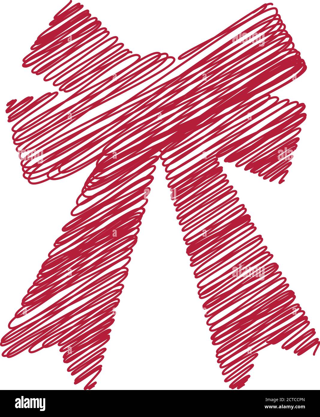 red ribbon Christmas tree decoration Stock Vector Image & Art - Alamy