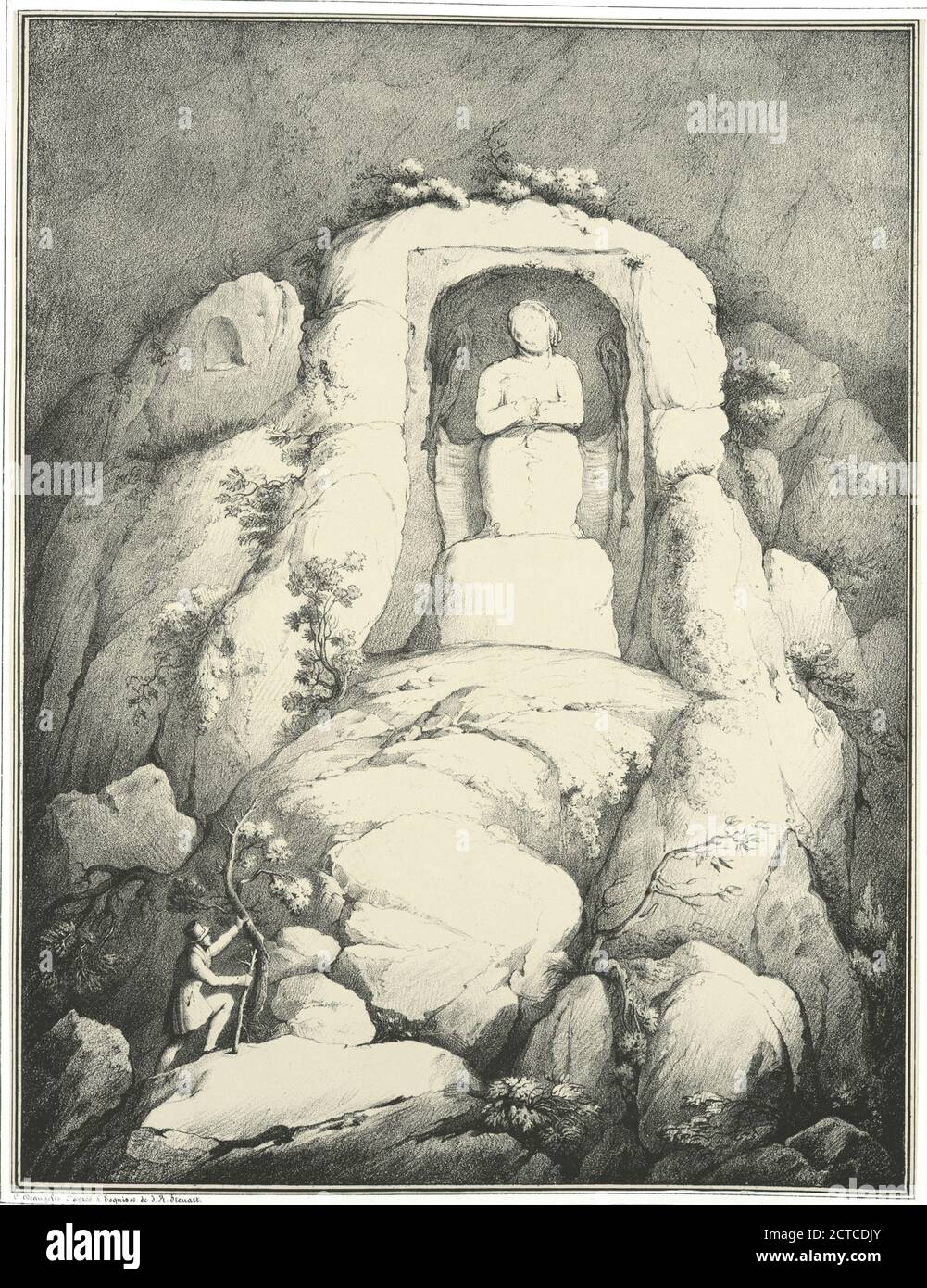 Statue of Niobe on Mount Sipylus., still image, 1842 Stock Photo - Alamy