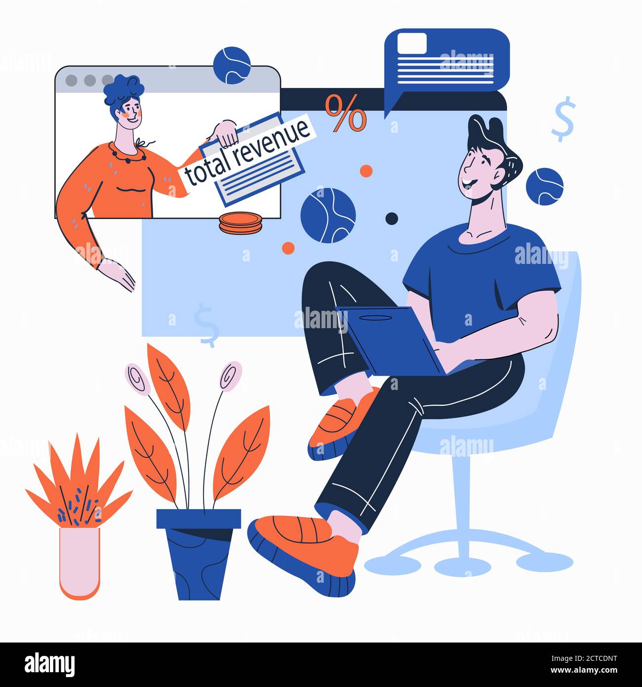 Making money on internet and electronic commerce vector illustration ...