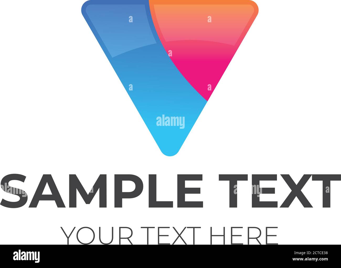 Abstract Triangle Logo Design Template With Colorful Gradientsa Stock ...