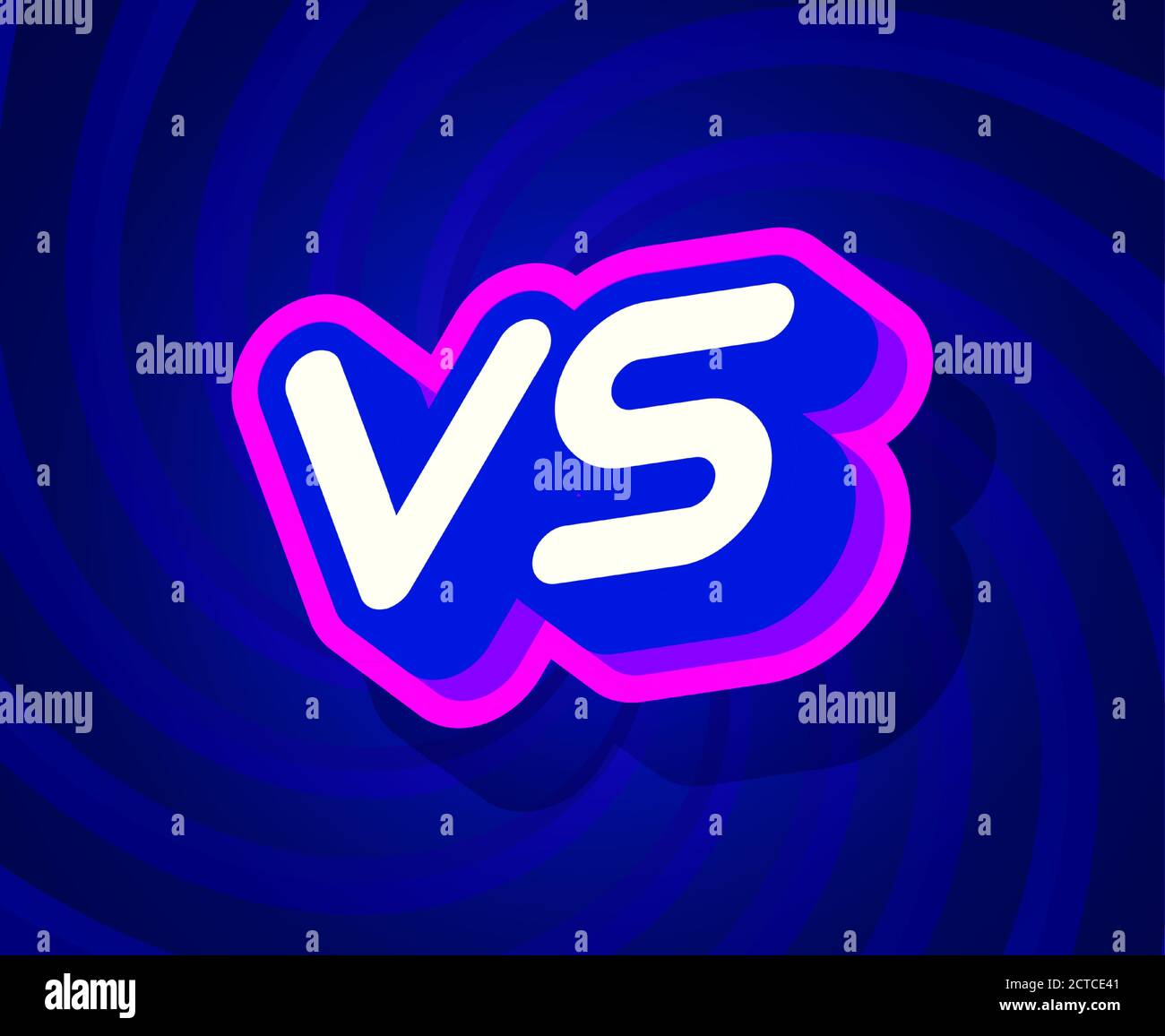 VS blue and pink text effect template with 3d type style and retro ...