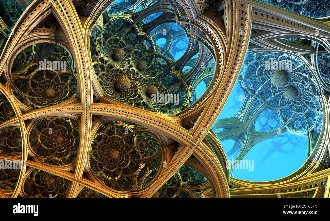 Abstract background, fantastic 3D structures, fractal design Stock ...