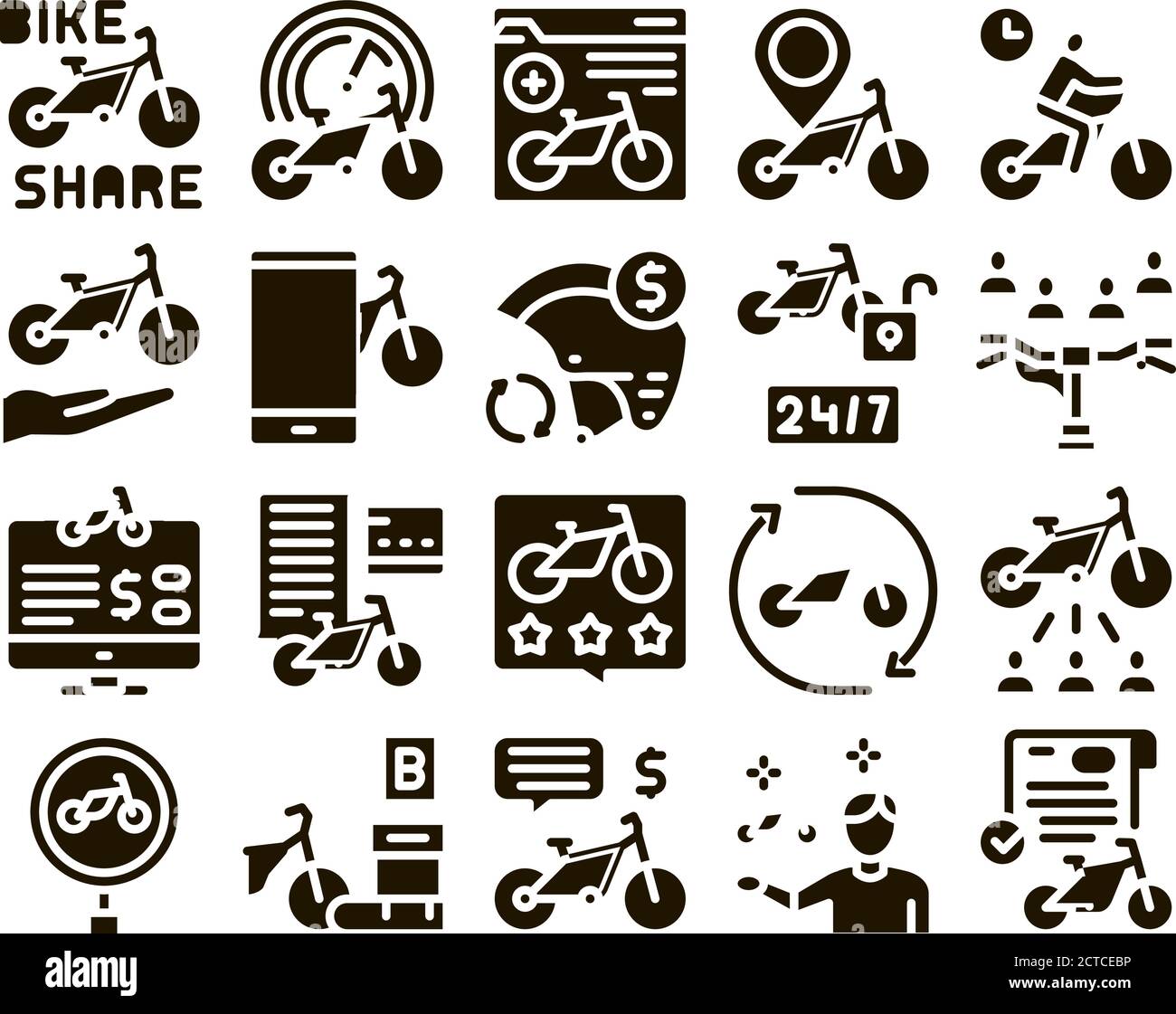 Mobile bike share app Stock Vector Images - Alamy