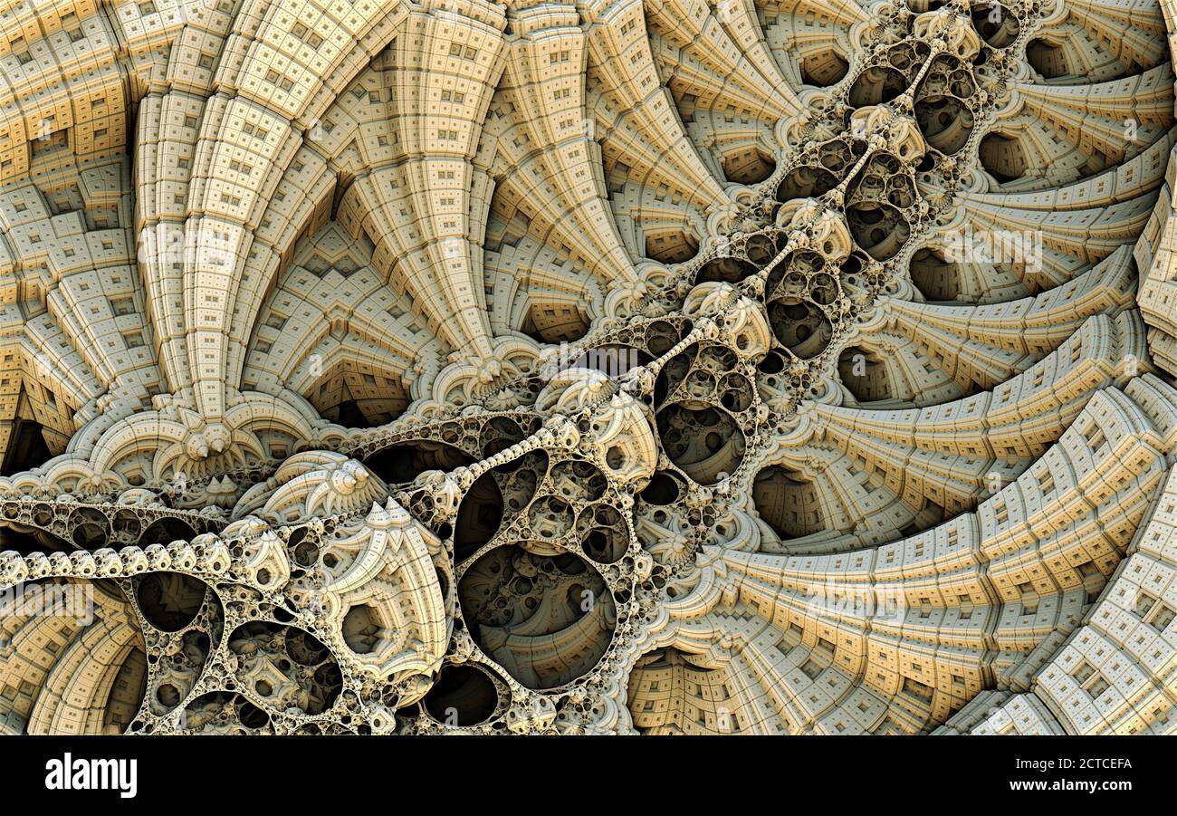 Abstract background, fantastic structures, 3D render illustration Stock ...