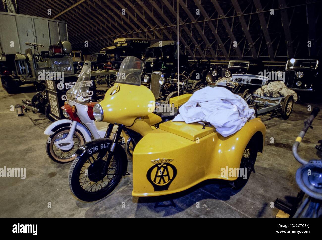 AA Patrolman’s motorcycle and sidecar. London’s Science Museum houses a ...
