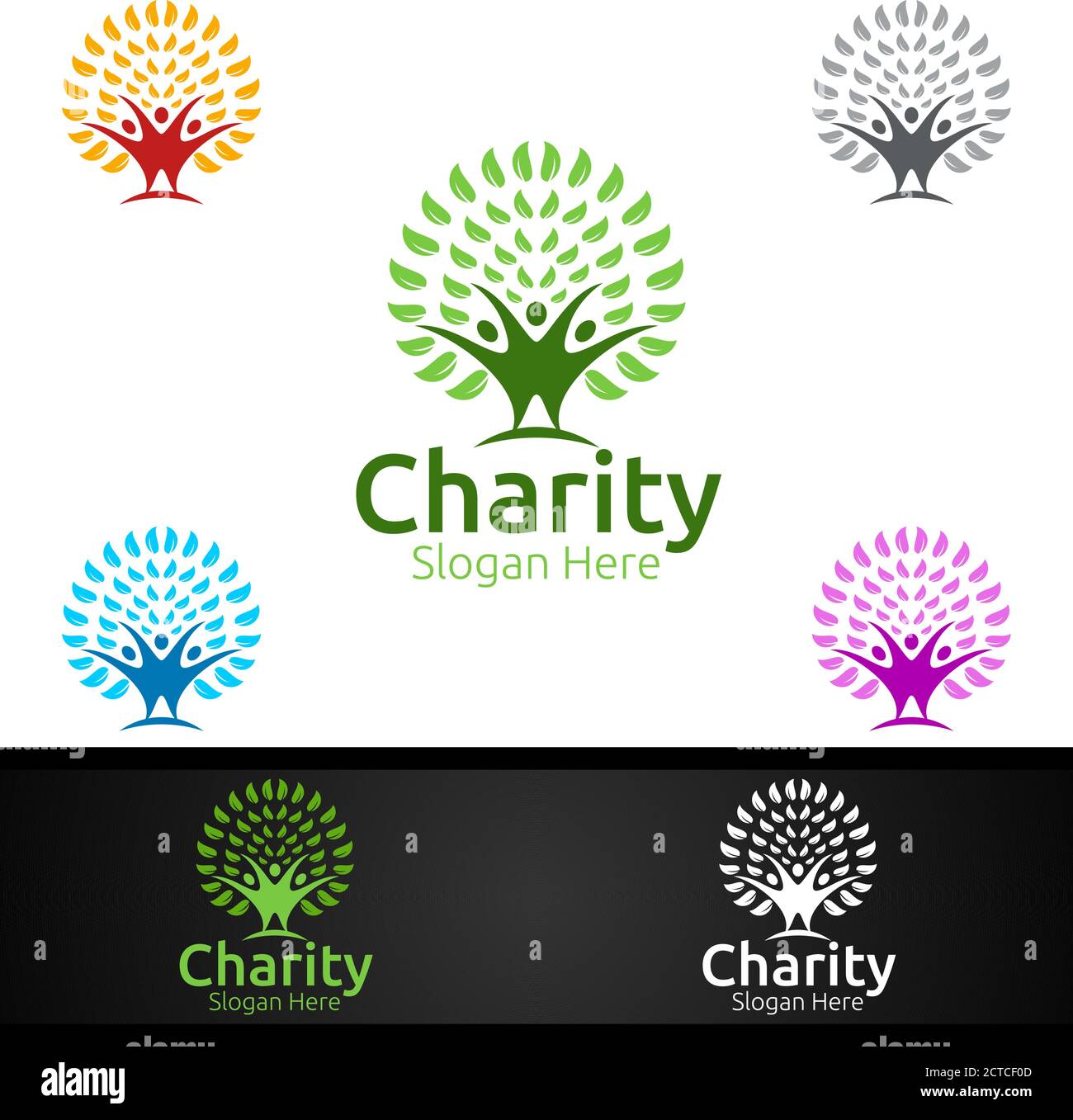 Natural Helping Hand Charity Foundation Creative Logo for Voluntary ...