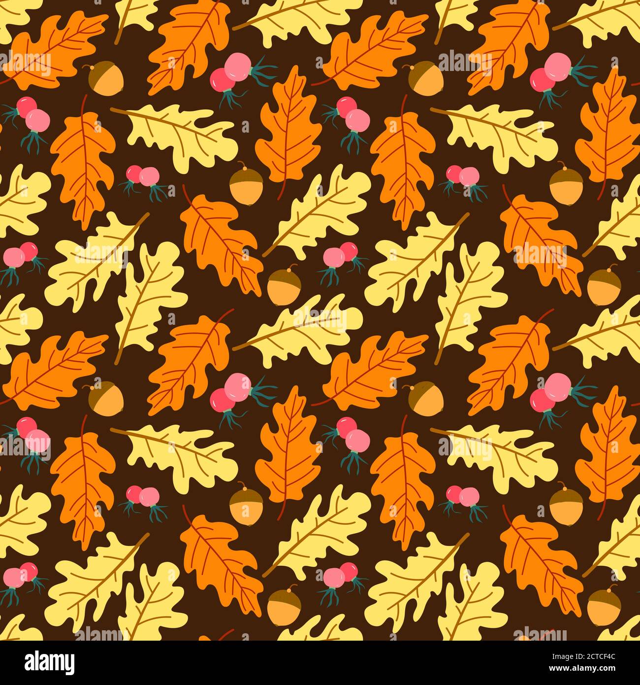 Colorful autumn leaves seamless pattern. Seamless autumn pattern ...