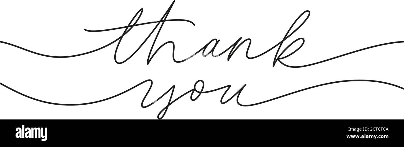 Thank you hand drawn vector modern calligraphy Stock Vector Image & Art ...
