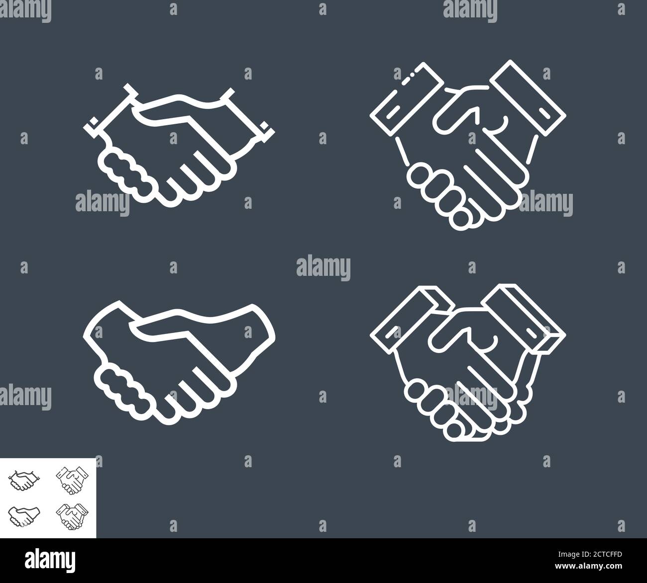 Handshake Icons Set Stock Vector Image & Art - Alamy