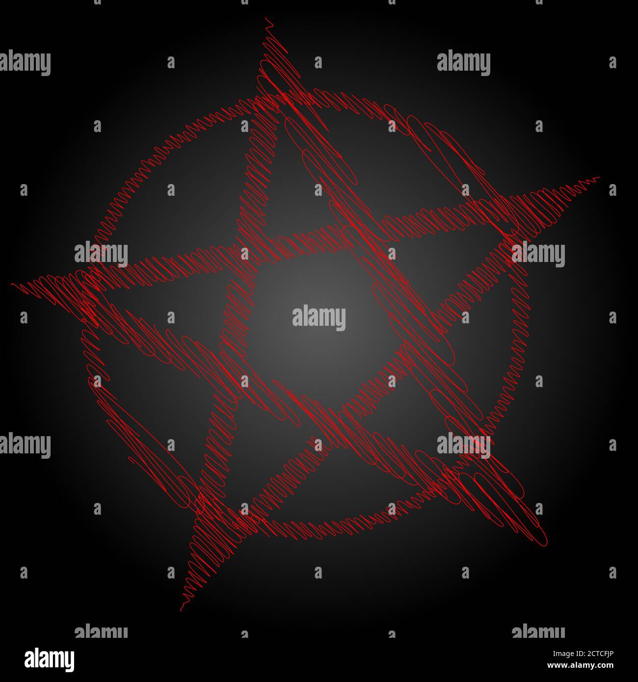 Pentagram or pentalpha or pentangle. dot work ancient pagan symbol of ...