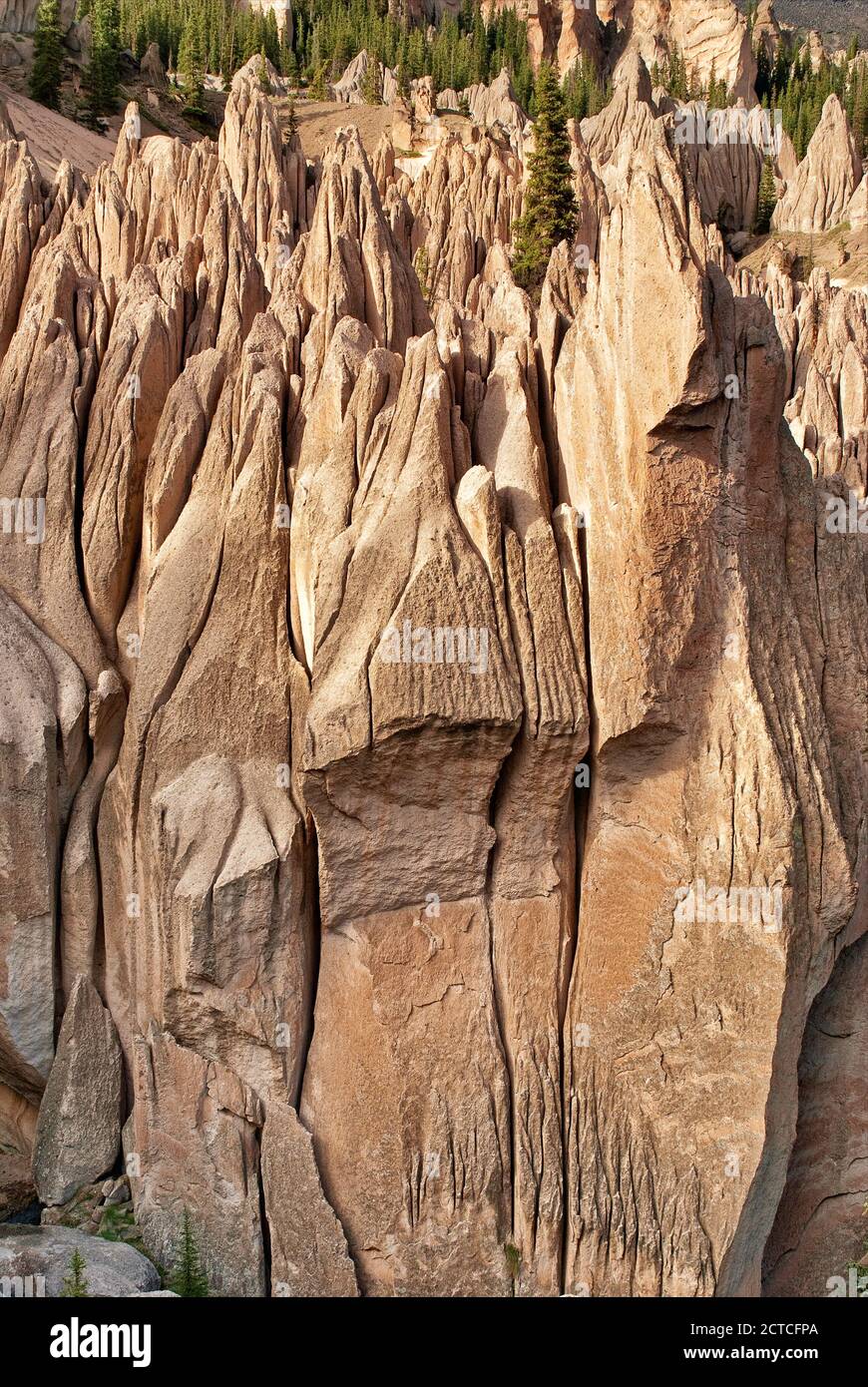 Volcanic tuff hoodoos at Wheeler Geologic Area in San Juan Mountains ...