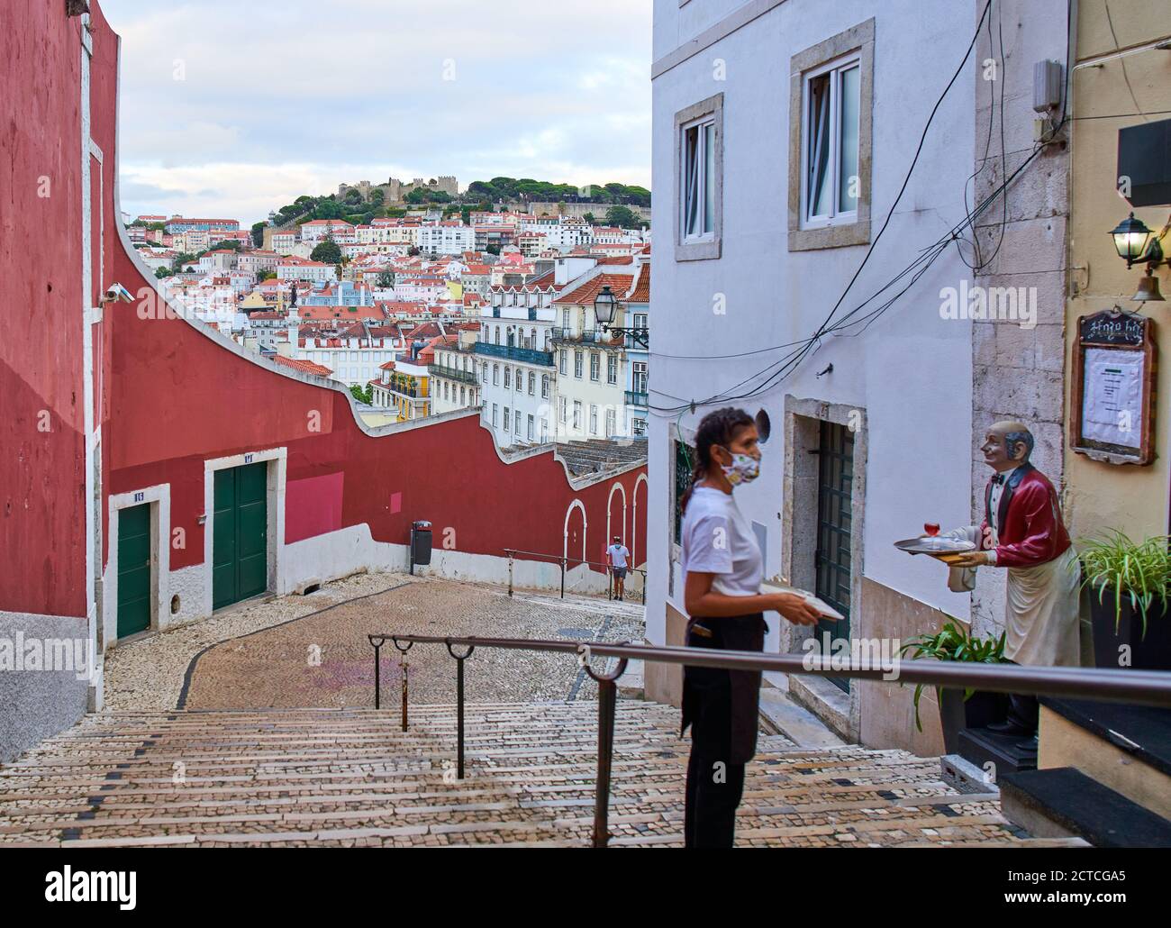 Lisbon, Lissabon, Portugal, 16rd August 2020. Tourists and local people ...