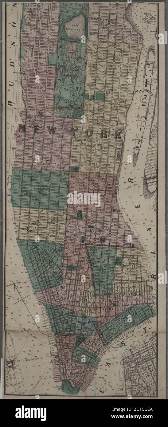 Map of the city of New York., cartographic, Maps, 1869 Stock Photo - Alamy