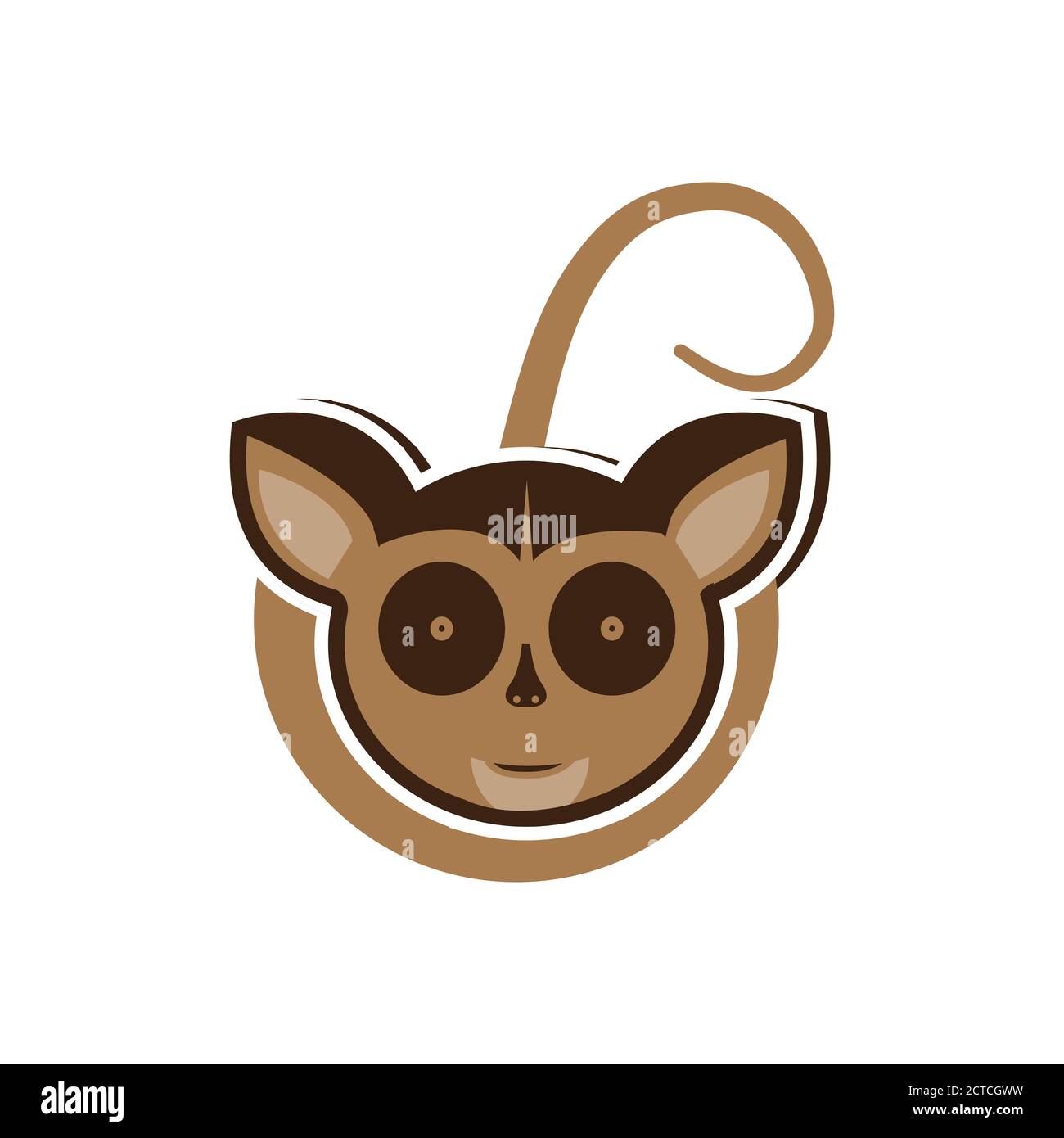 abstract cute tarsier logo vector graphic design icon symbol Stock ...