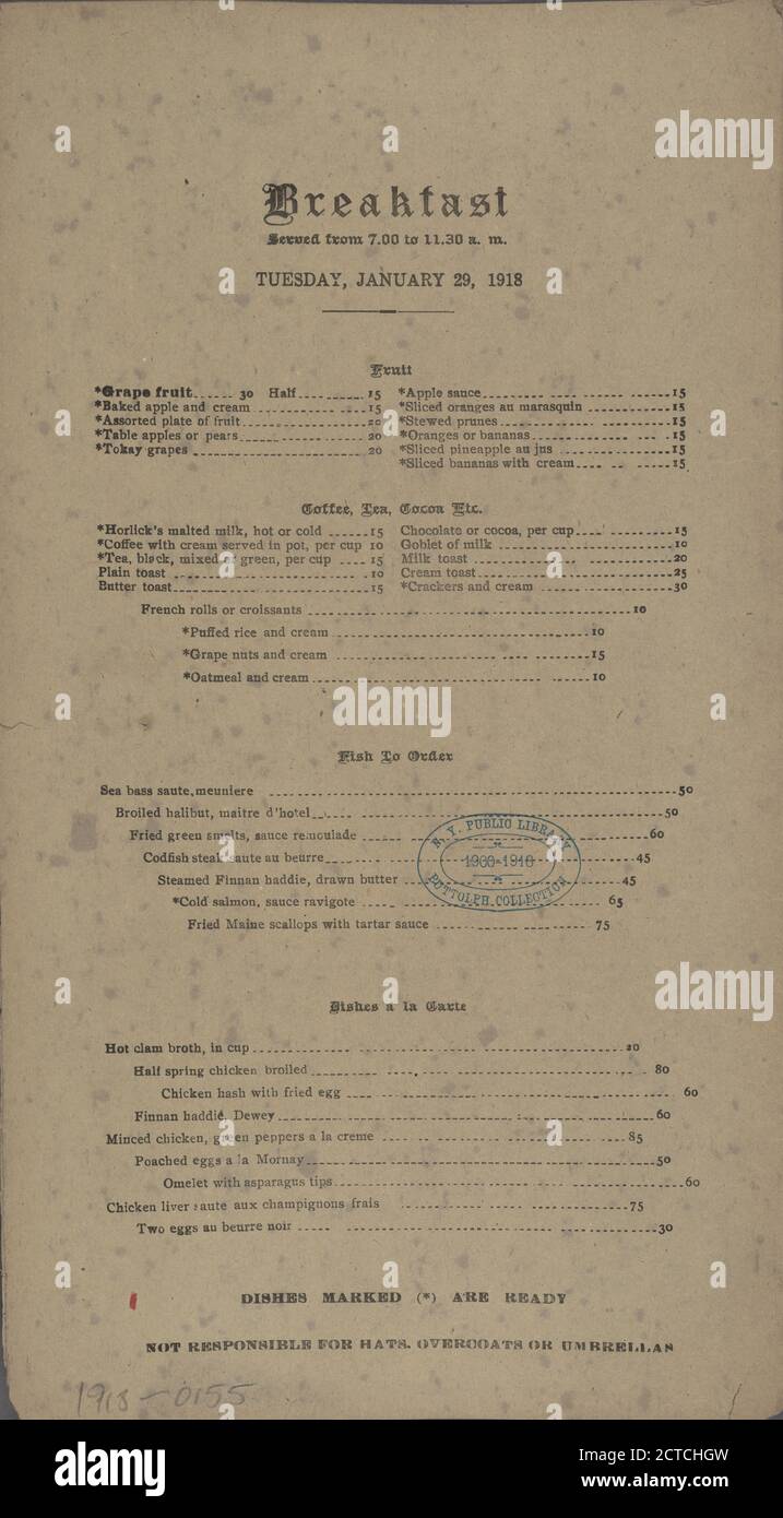 The Mouquin Restaurant and Wine Co., text, Menus, 1900 Stock Photo - Alamy